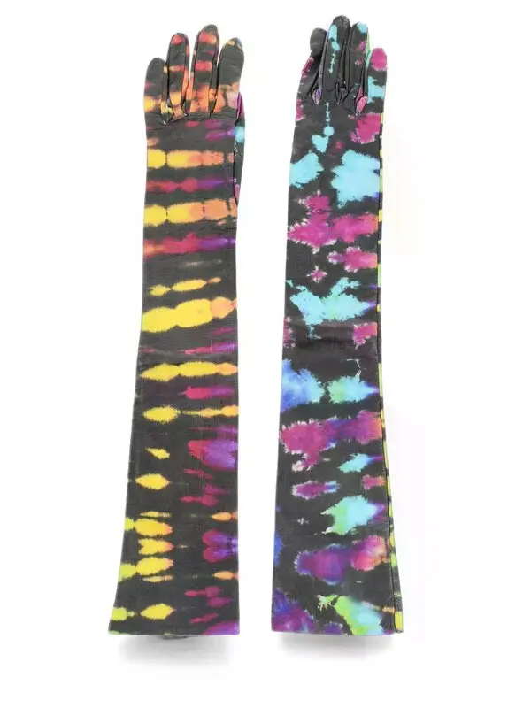 Dsquared2 Tie-dye Effect Leather Gloves