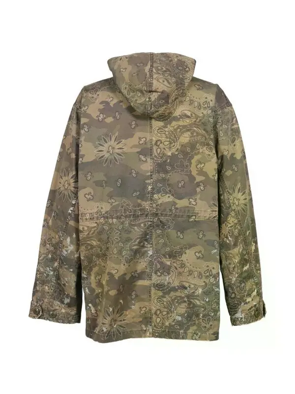KAMIYA Paisley Camouflage Hooded Jacket
