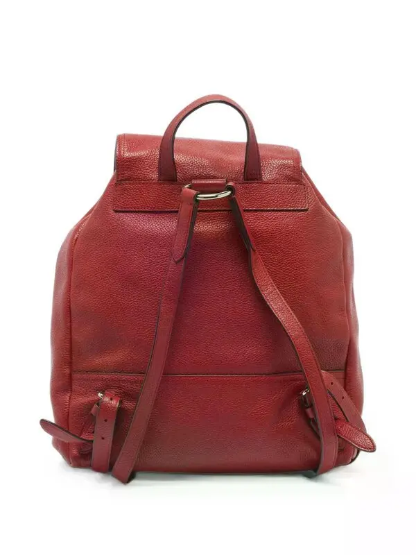 COACH Turnlock Leather Backpack - Red