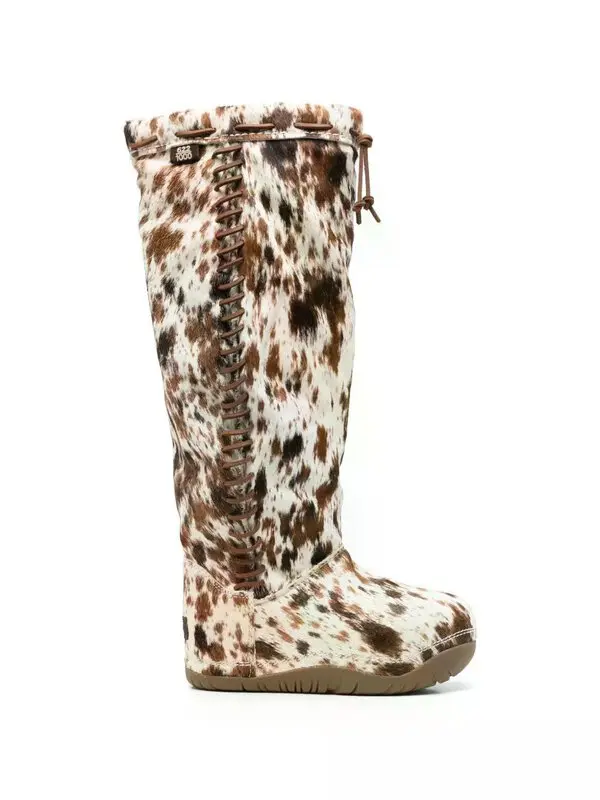 UGG Buckled Lace-up Boots - White