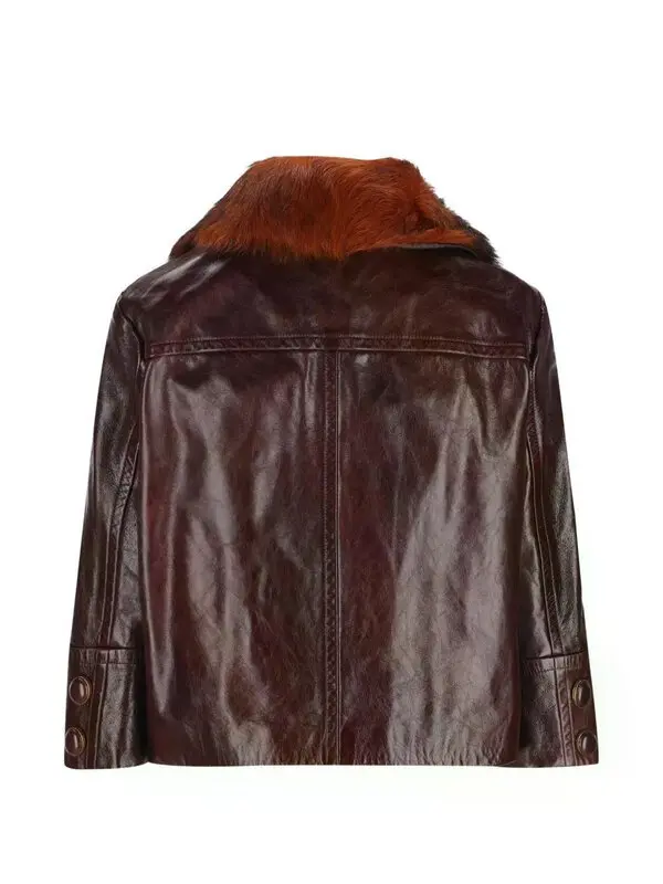 Chloé Shearling-collar Leather Jacket