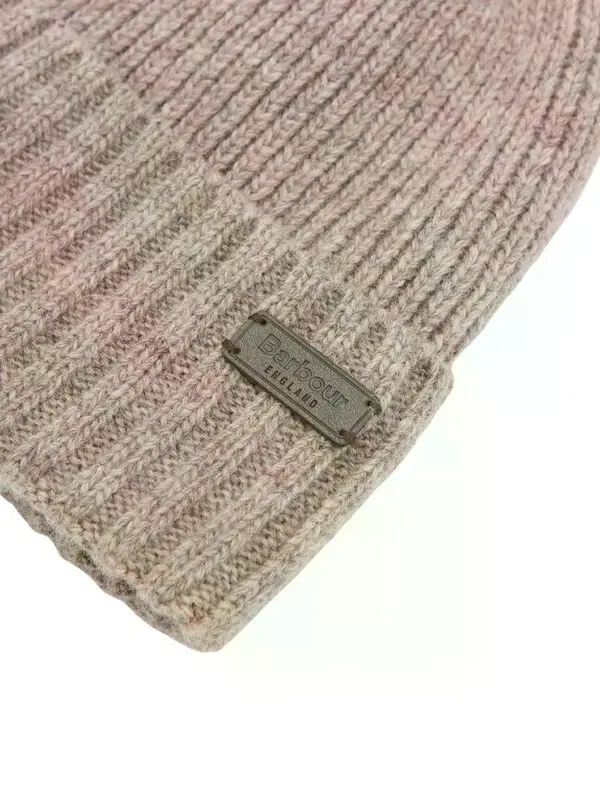Barbour Carlton Ribbed-knit Beanie Hat - Neutrals