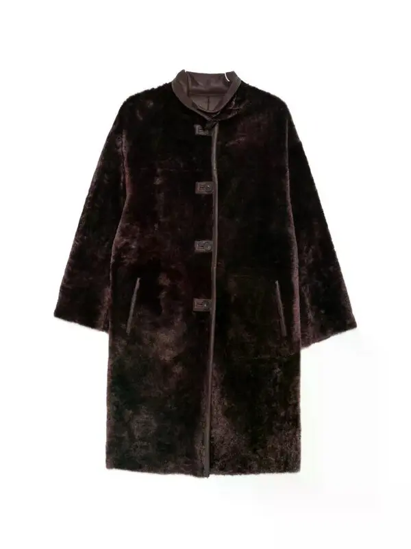 JOSEPH Reversible Shearling Coat - Brown
