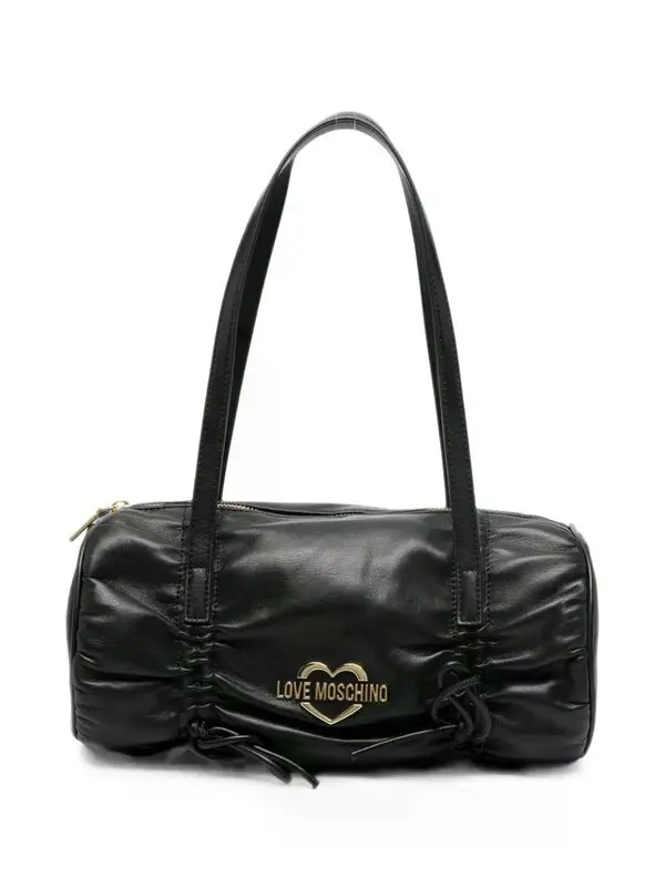 Moschino Ruched Heart-plaque Tote Bag