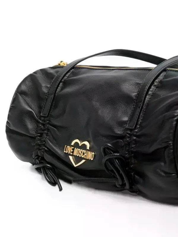 Moschino Ruched Heart-plaque Tote Bag