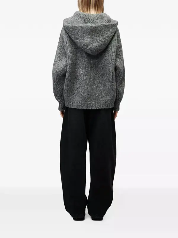 Alexander Wang Embroidered Zip-up Oversized Hoodie