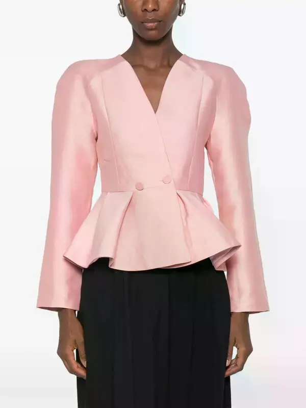 Stine Goya Peplum Hem V-neck Jacket