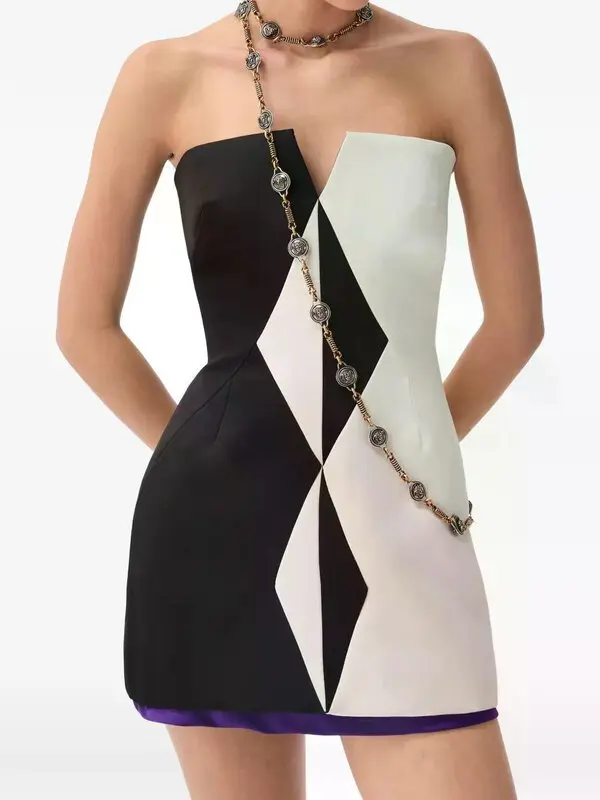 Versace Silk Duchesse Mini Dress