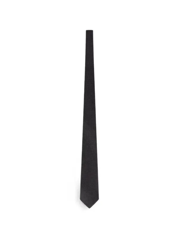 FURSAC Micro-dot Silk Tie - Black