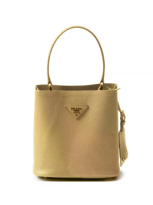 Prada Panier Mini Saffiano Leather Bag - Yellow