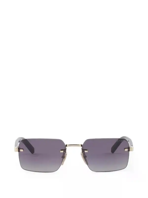 Prada Sunglasses With The Iconic Metal Plaque - Gold