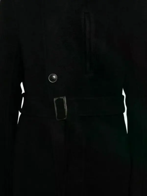 Rick Owens Belted Hooded Coat
