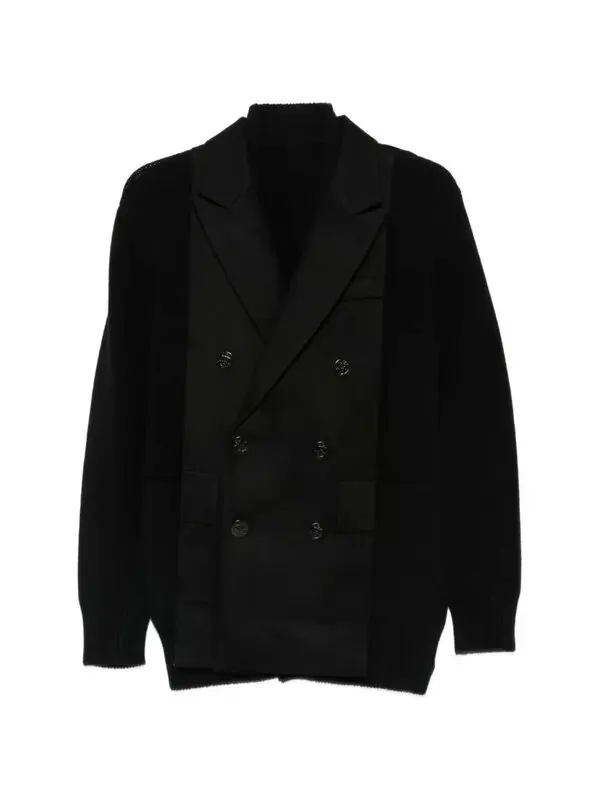 Sacai Double-breasted Layered Cardigan
