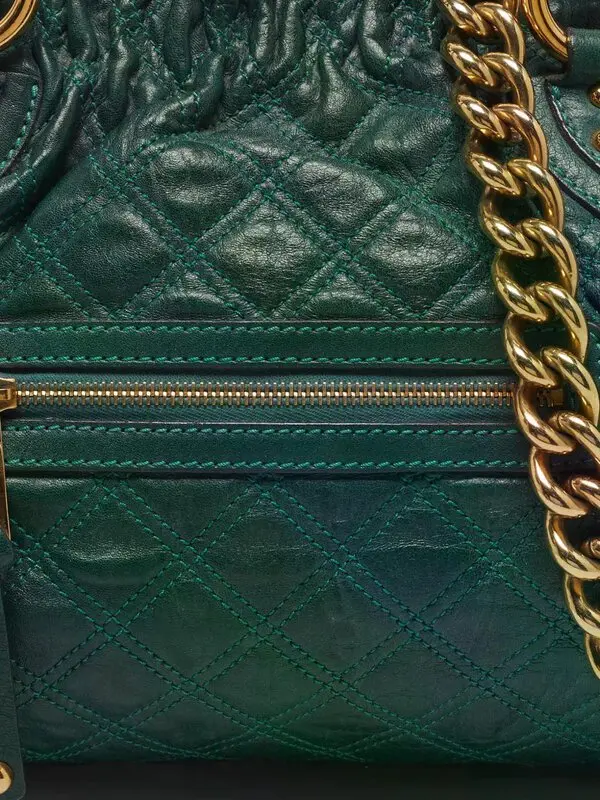 Marc Jacobs Stam Quilted Leather Satchel Tote Bag