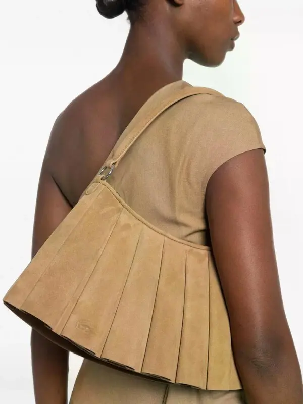 Lacoste Pleated Suede Backpack