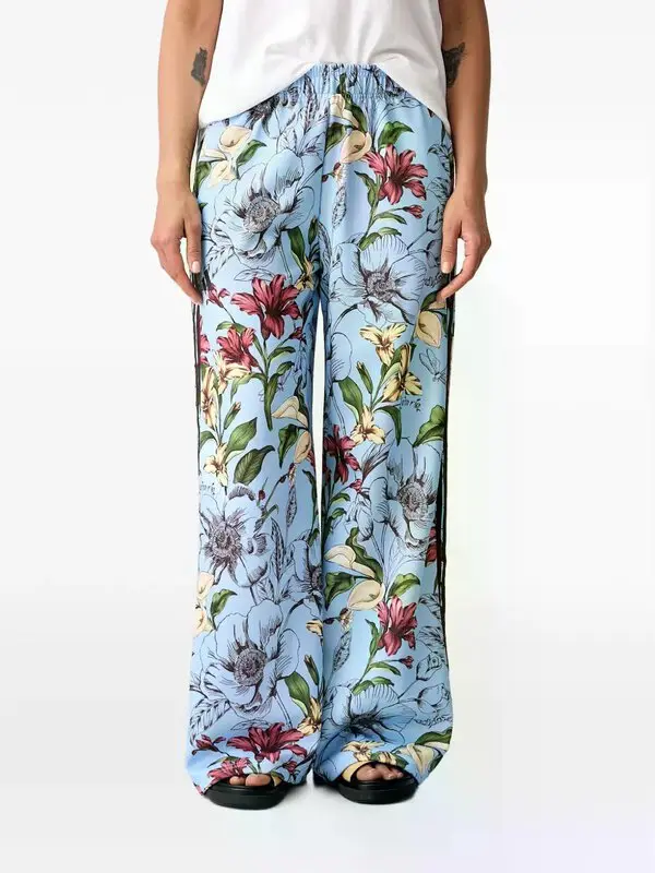Adidas X Farm Rio House Of Tiro Floral-print Side-stripe Track Pants - Blue