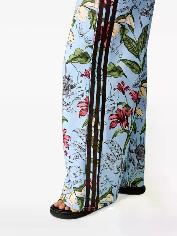 Adidas X Farm Rio House Of Tiro Floral-print Side-stripe Track Pants - Blue