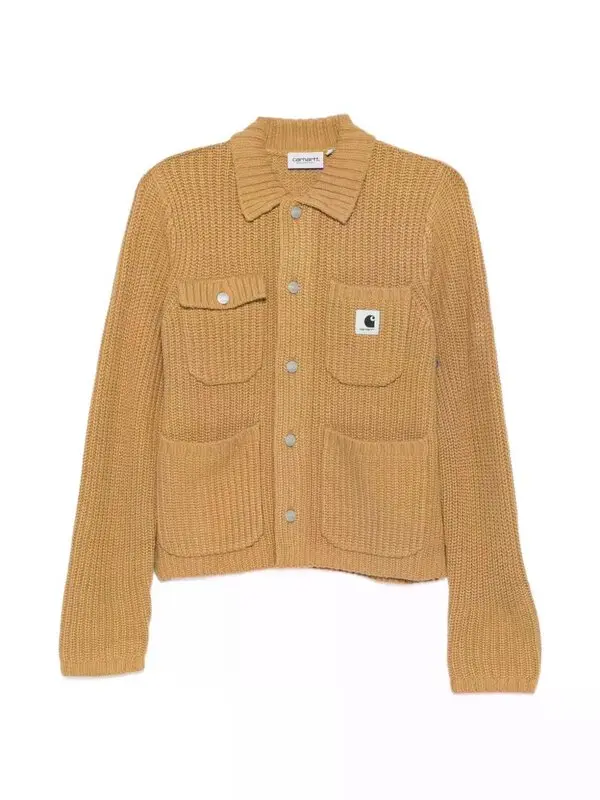 Carhartt Work In Progress Logo-patch Ribbed-knit Cardigan
