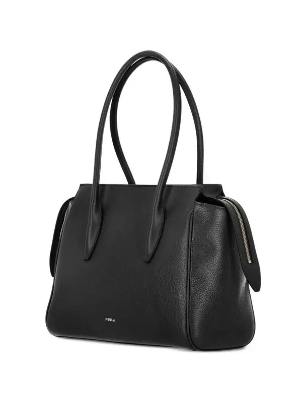 Furla Grained-leather Shoulder Bag - Black