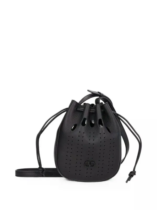 Valentino Garavani Perforated-leather Shoulder Bag