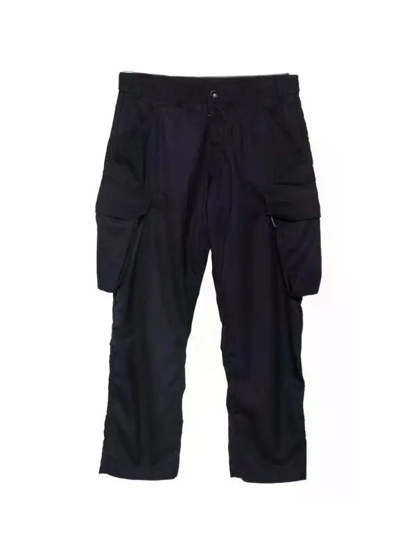 Comme Des Garçons Pinstripe-pattern Cargo Pants - Blue