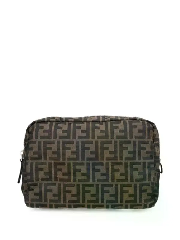 Fendi Ff Logo Wash Bag - Brown