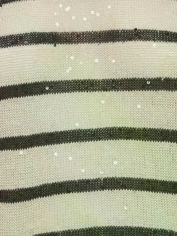 Brunello Cucinelli Sequin Striped Top