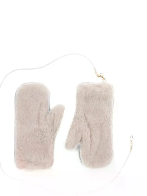 Max Mara Brushed-knit Gloves - Neutrals