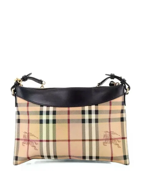 Burberry Peyton Haymarket Coated Canvas Crossbody Bag - Brown
