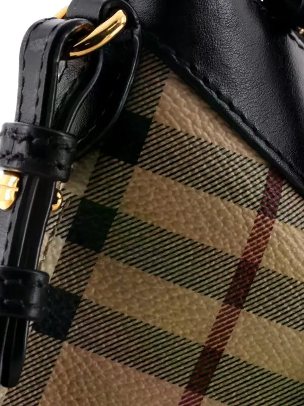 Burberry Peyton Haymarket Coated Canvas Crossbody Bag