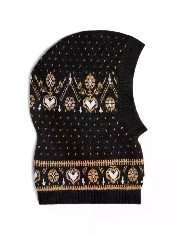 Khaite Caspian Balaclava In And Camel Multi - Black
