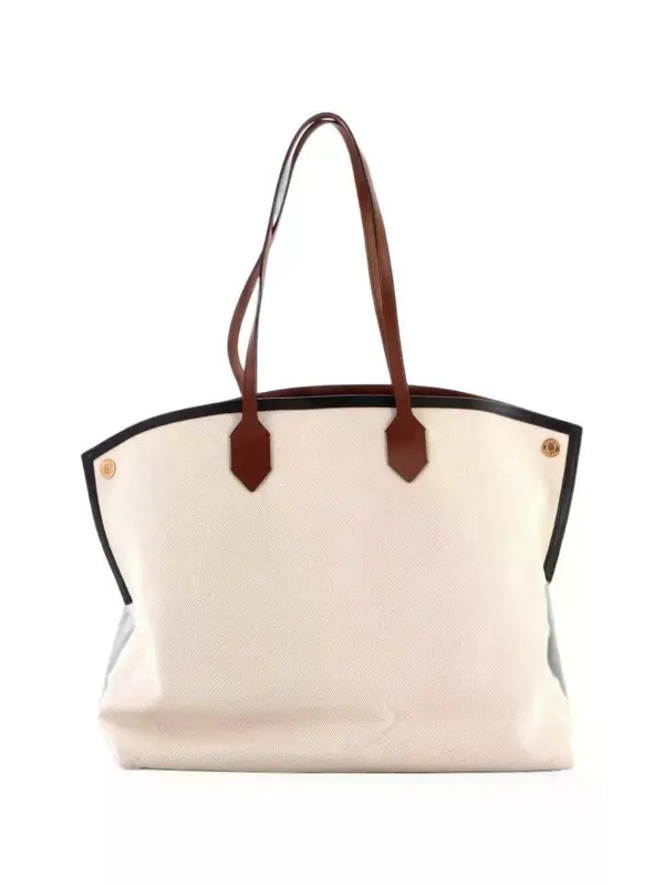 Burberry Logo Society Printed Canvas Large Tote Bag