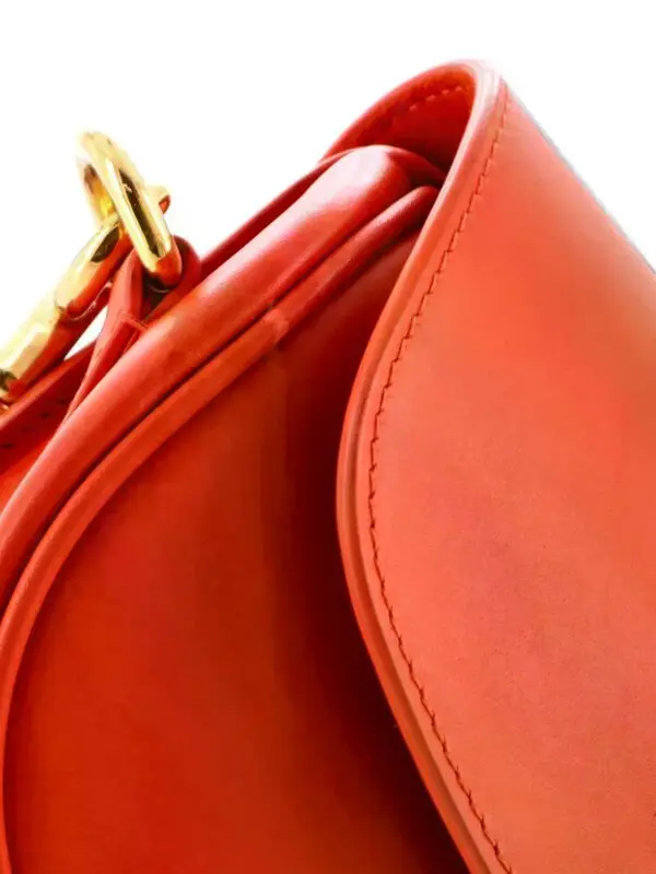Dior Bobby Flap Bag Leather East West Crossbody Bag - Orange