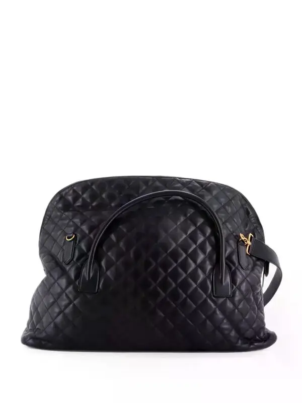 Saint Laurent Es Giant Quilted Leather Travel Bag - Black