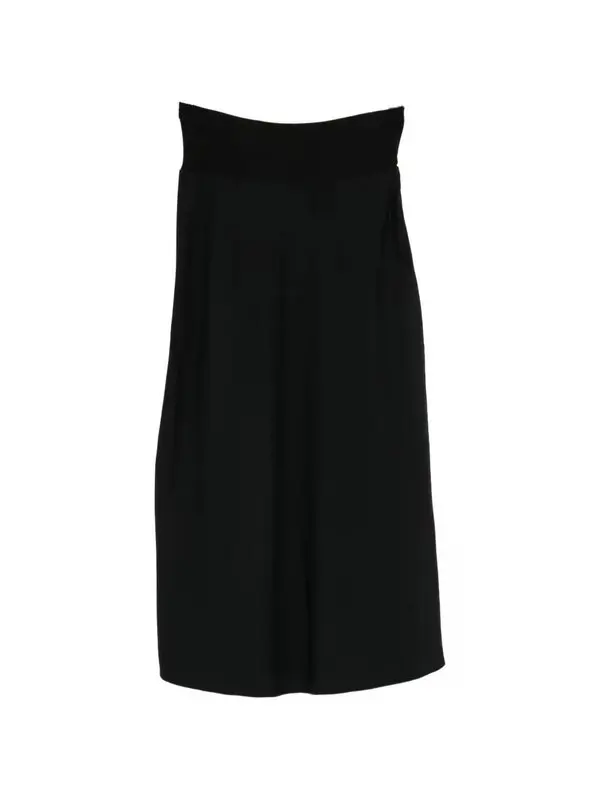 AGNES B. Elasticated-waist Flared Skirt - Black