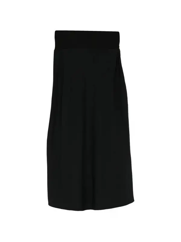 AGNES B. Elasticated-waist Flared Skirt - Black