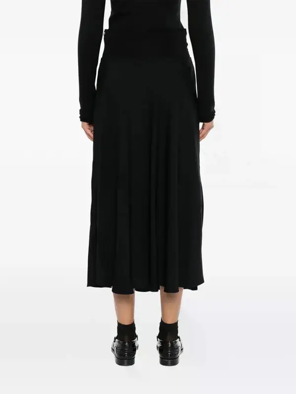 AGNES B. Elasticated-waist Flared Skirt