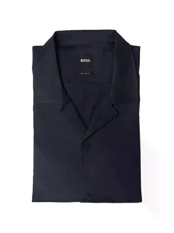 BOSS Relaxed-fit Camp-collar Shirt