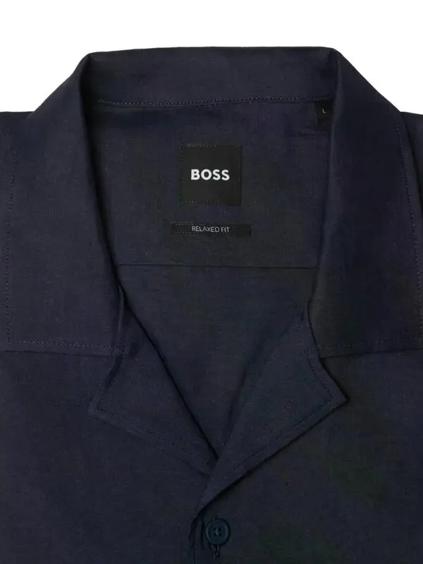 BOSS Relaxed-fit Camp-collar Shirt