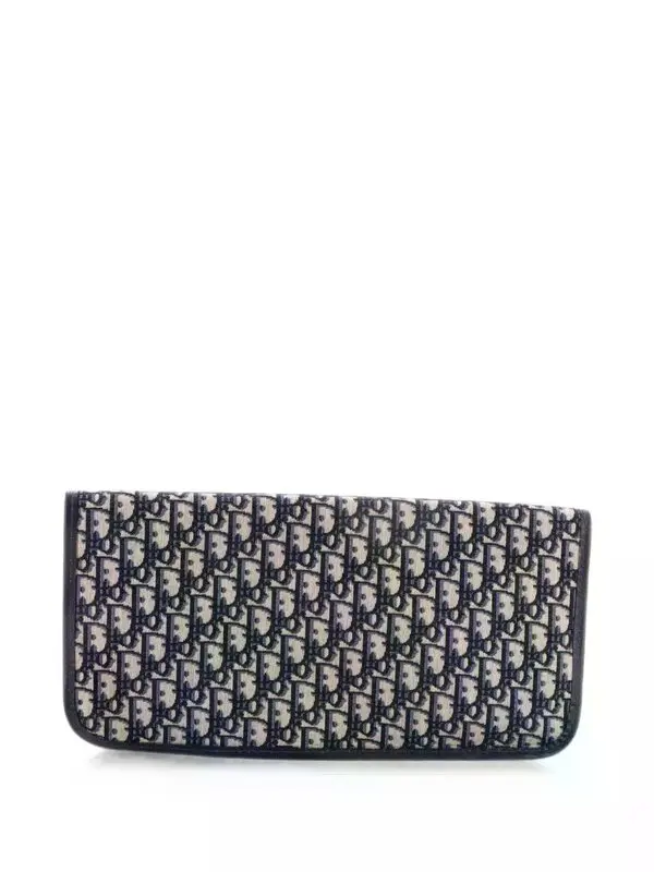 Dior Oblique Canvas Fold Over Clutch Bag