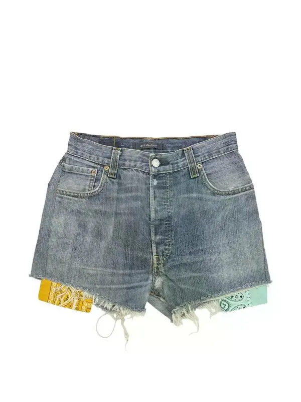 HTC LOS ANGELES Customised Levi's Bandana-insert Shorts - Blue