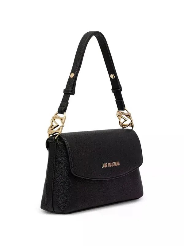 Moschino Logo-plaque Pebbled Tote Bag