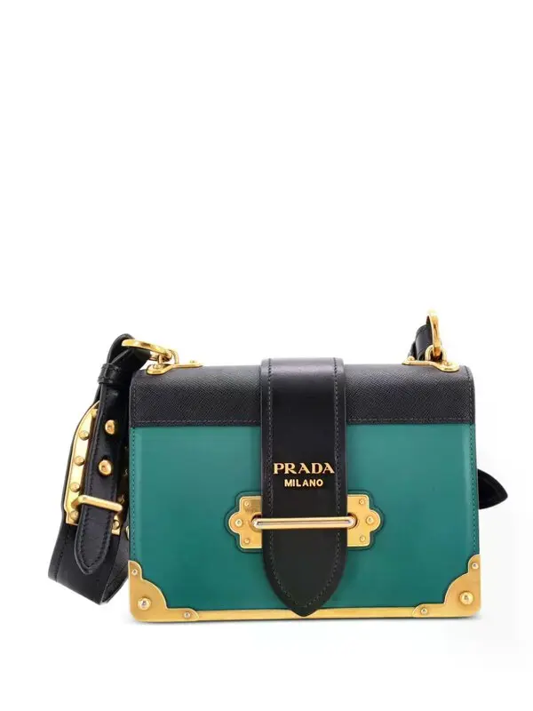 Prada Cahier Small Crossbody Bag - Green