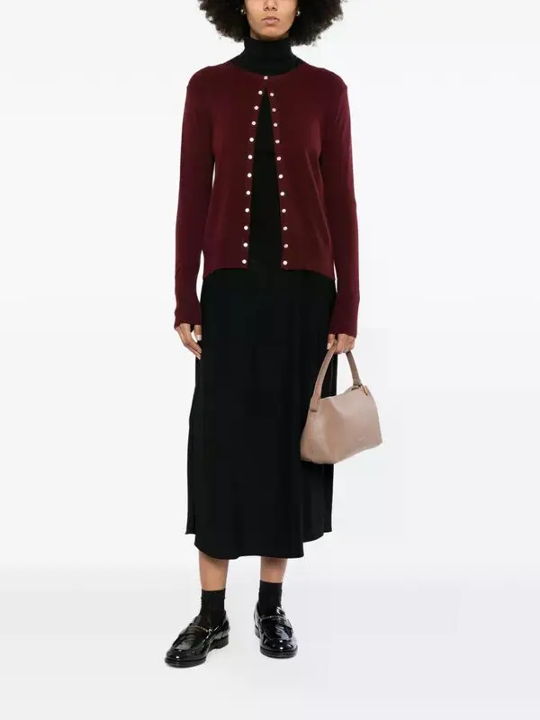 AGNES B. Snapy Cardigan - Red