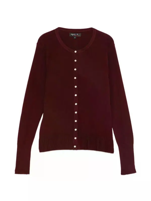 AGNES B. Snapy Cardigan - Red