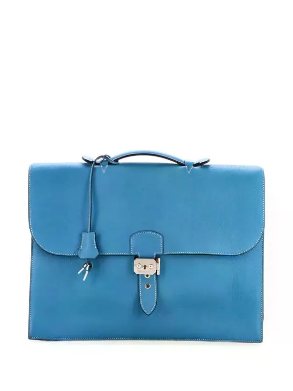 Hermès Sac A Depeches Bag Togo 38 Business Bag - Blue