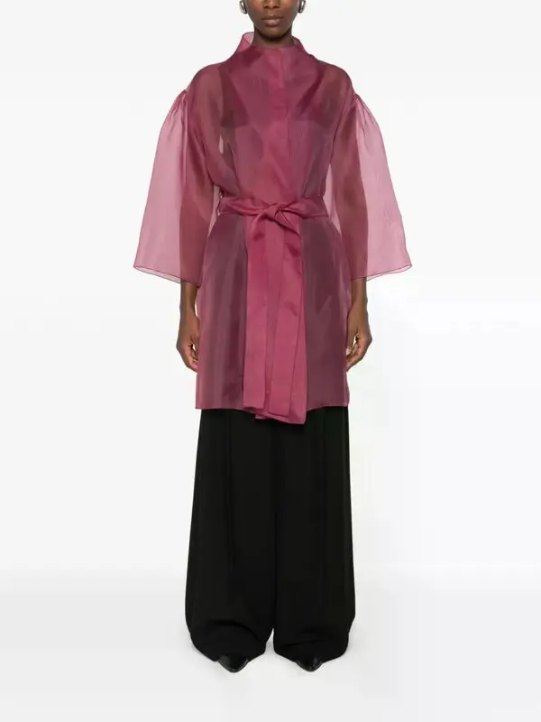 Antonelli Firenze Sheer Belted Coat