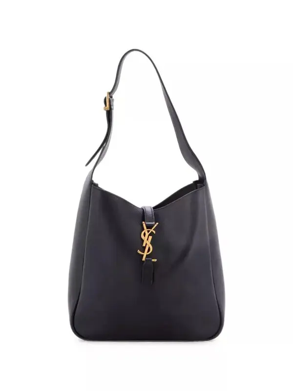 Saint Laurent Le 5 A 7 Supple Leather Small Hobo Bag - Black