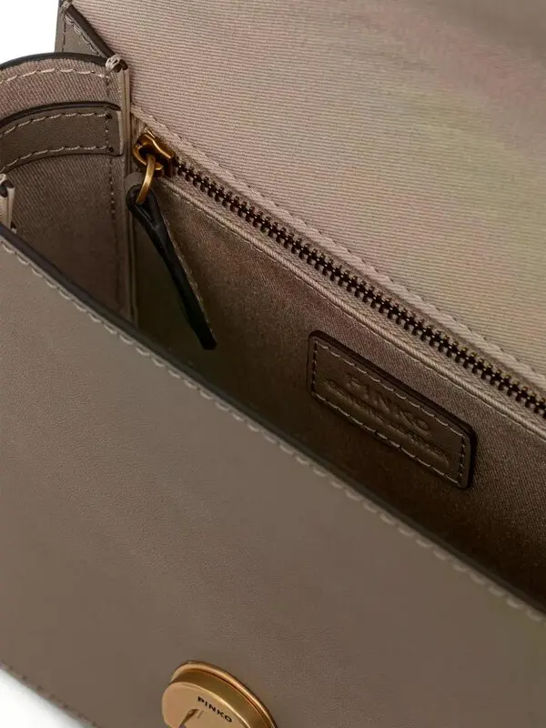 Pinko Mini Love Leather Handbag With Love Birds Plaque