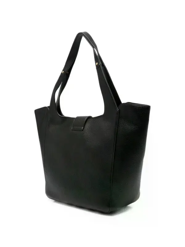 Guess Logo-plaque Pebbled-leather Tote Bag